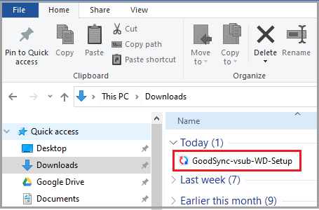Installing GoodSync for WD on Windows – GoodSync