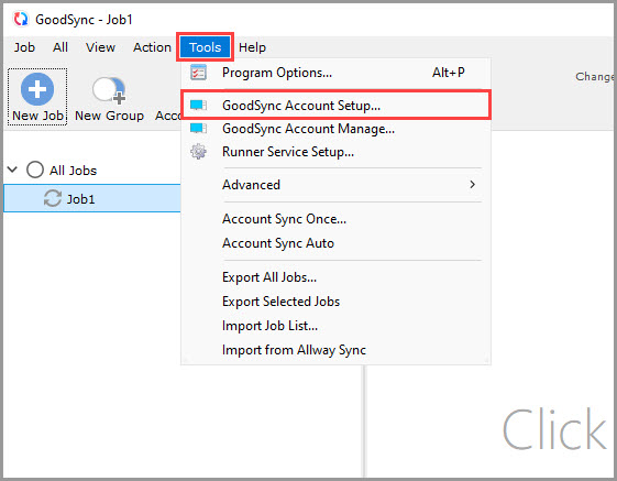 GoodSync Connect (GSTP) Backup/Sync – GoodSync