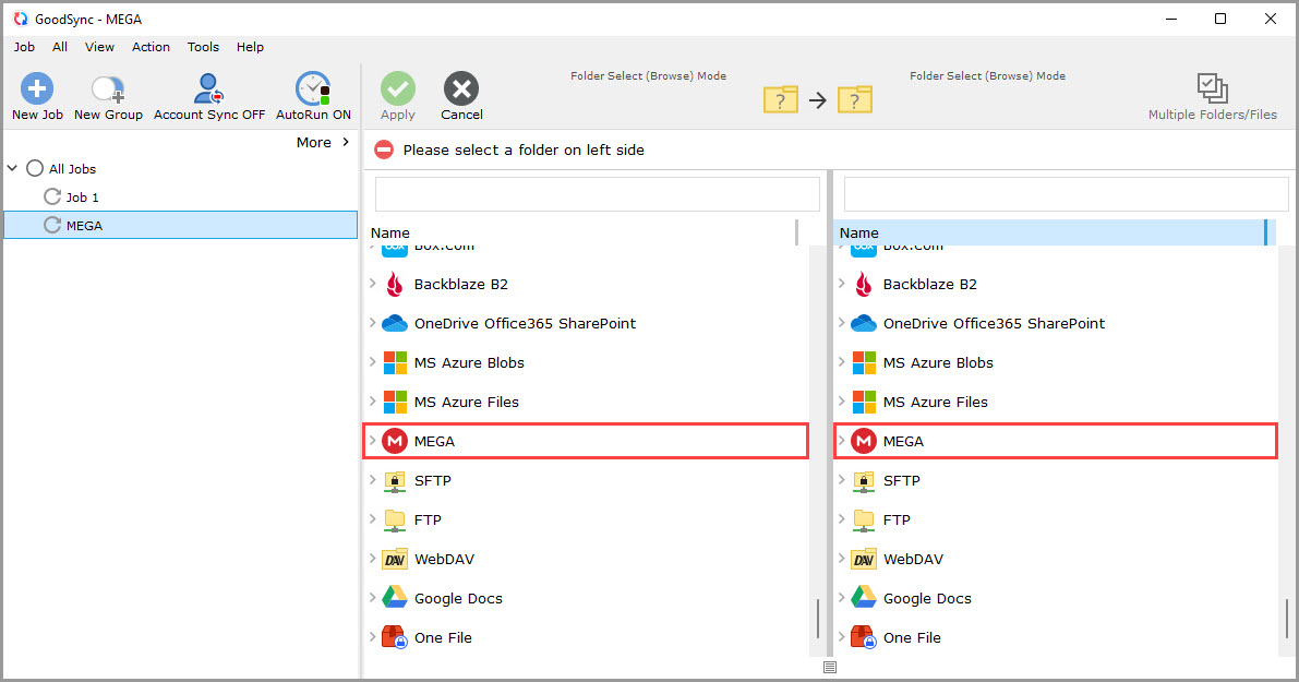 MEGA Backup/Sync – GoodSync