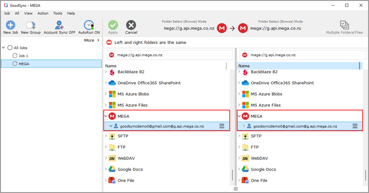 MEGA Backup/Sync – GoodSync