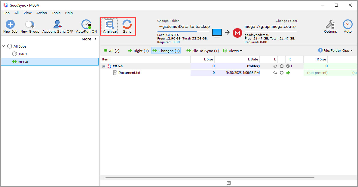 MEGA Backup/Sync – GoodSync