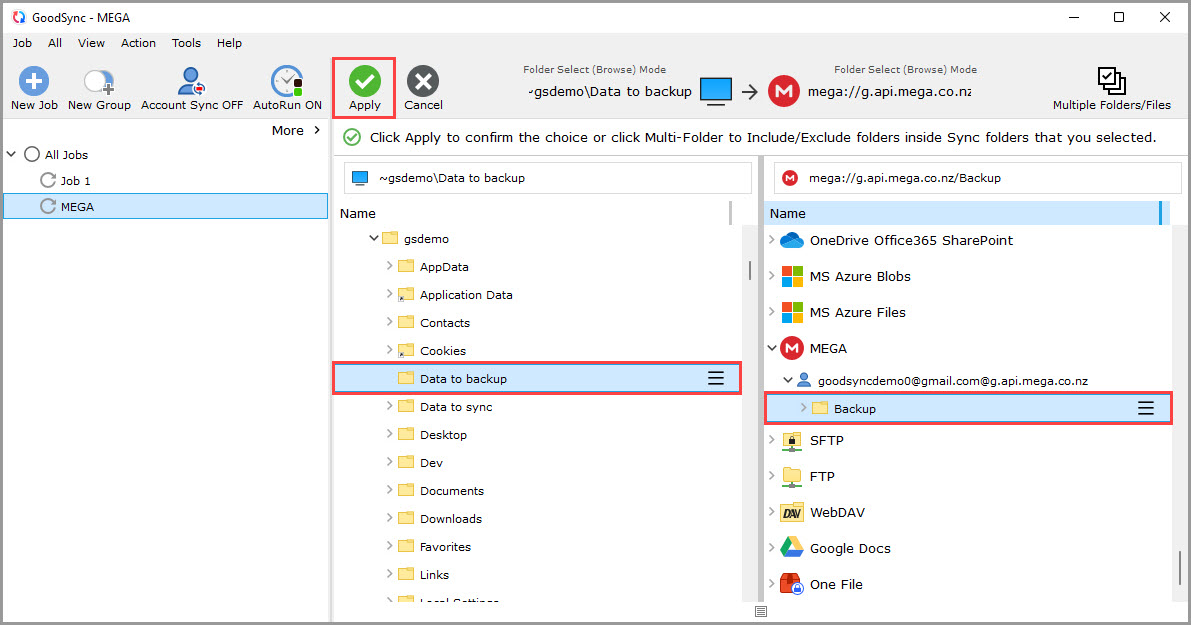 MEGA Backup/Sync – GoodSync