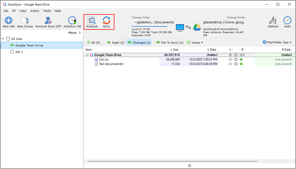Google Team Drive Backup/Sync – GoodSync