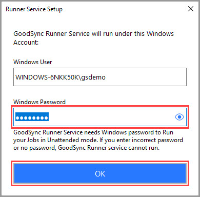 How can I set up my jobs to run whether I'm logged in or not? – GoodSync