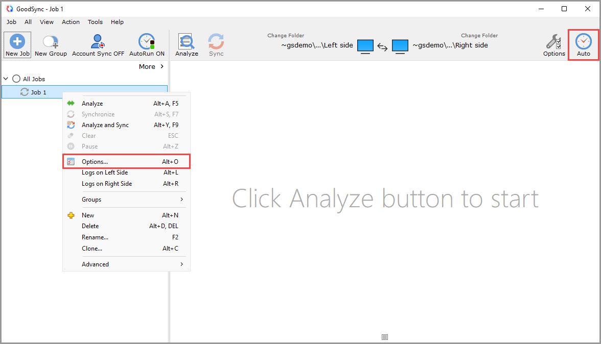 How can I set up my jobs to run whether I'm logged in or not? – GoodSync
