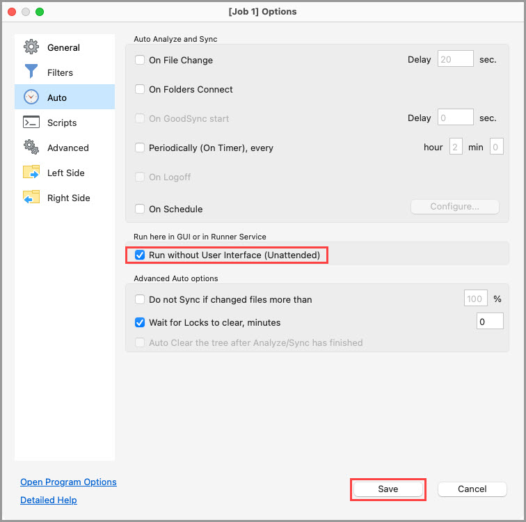 How can I set up my jobs to run whether I'm logged in or not? – GoodSync