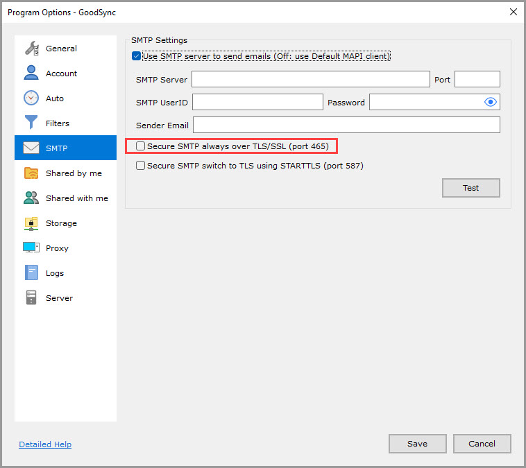 How can I configure my SMTP settings? – GoodSync