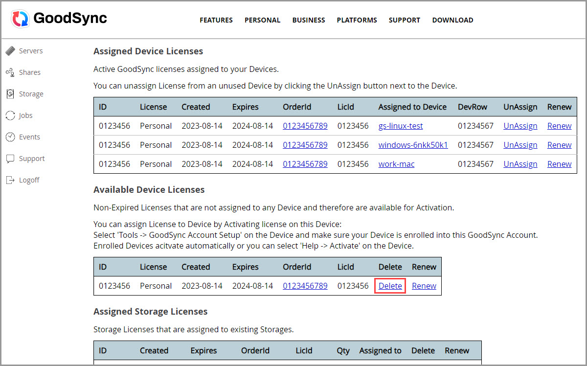 How to transfer a license to another GoodSync account – GoodSync