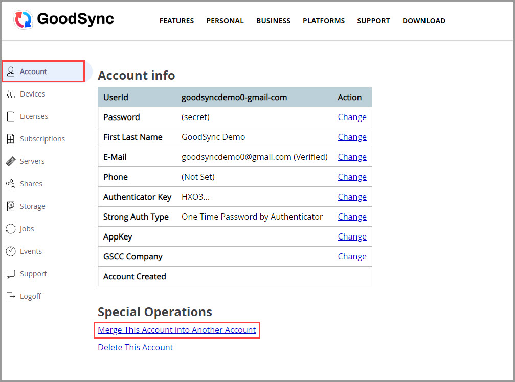 How to transfer a license to another GoodSync account – GoodSync