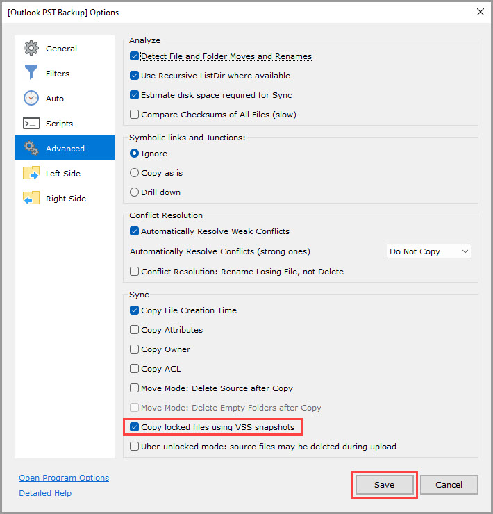 How to back up Outlook PST or OST files – GoodSync