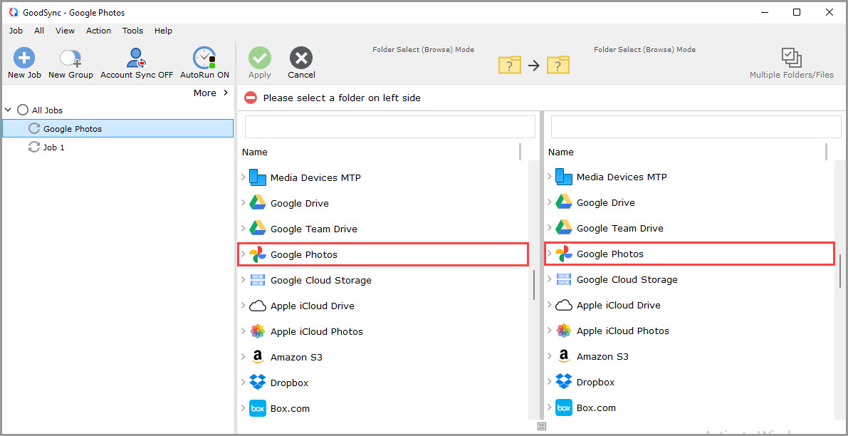 Google Photos Backup/Sync – GoodSync