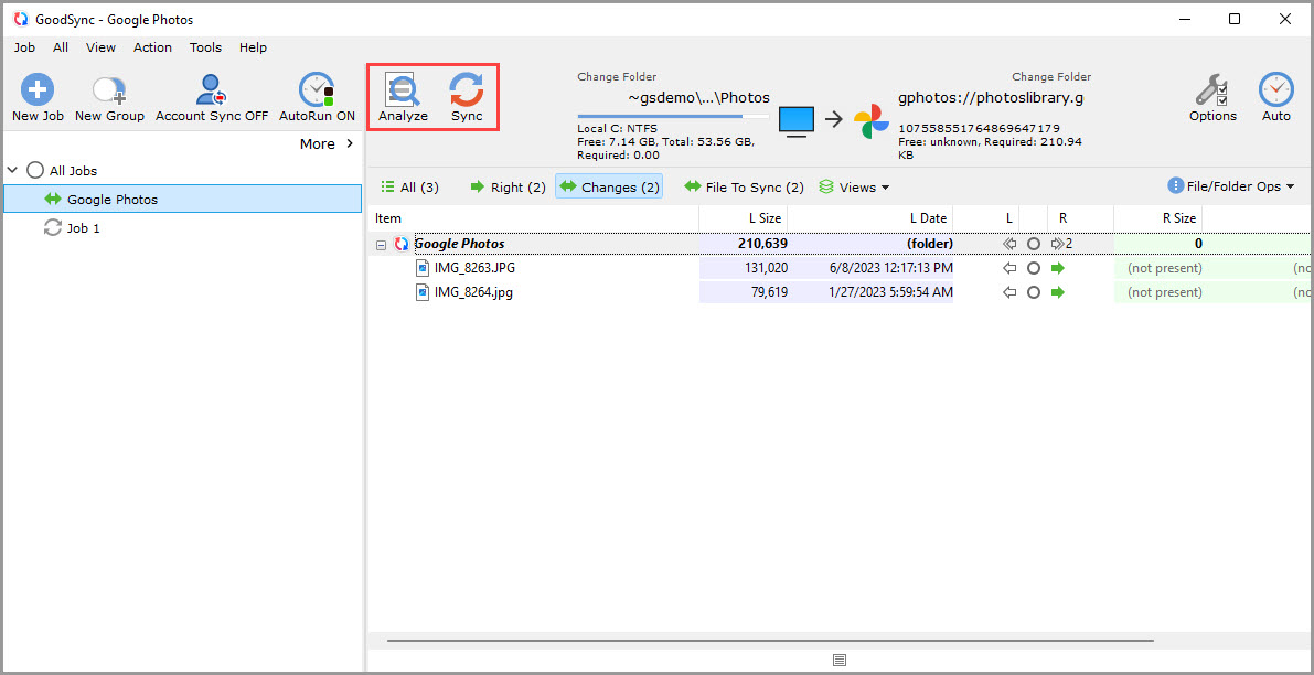 Google Photos Backup/Sync – GoodSync
